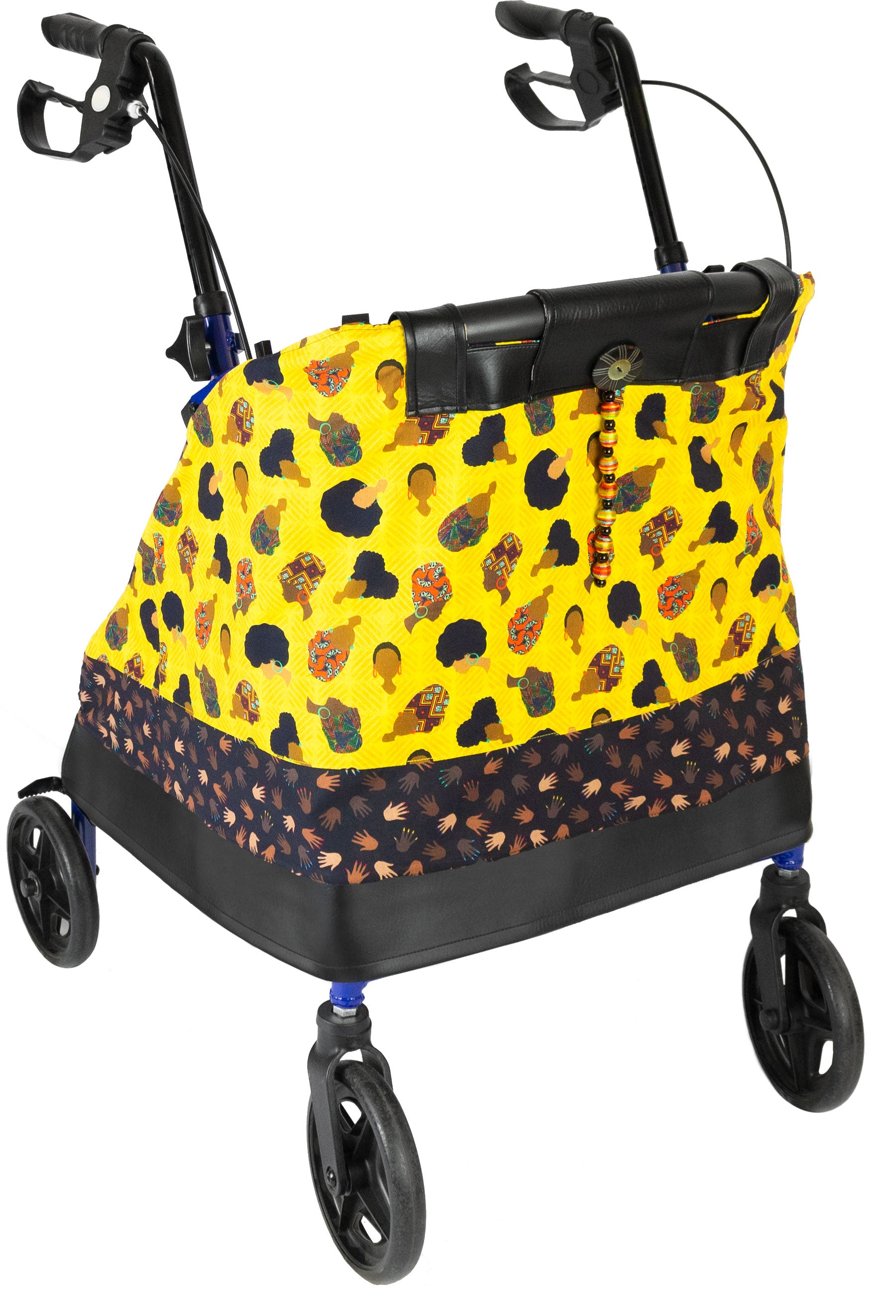 Multi-purpose and "feel good" rollator walker mobility aid accessory ...