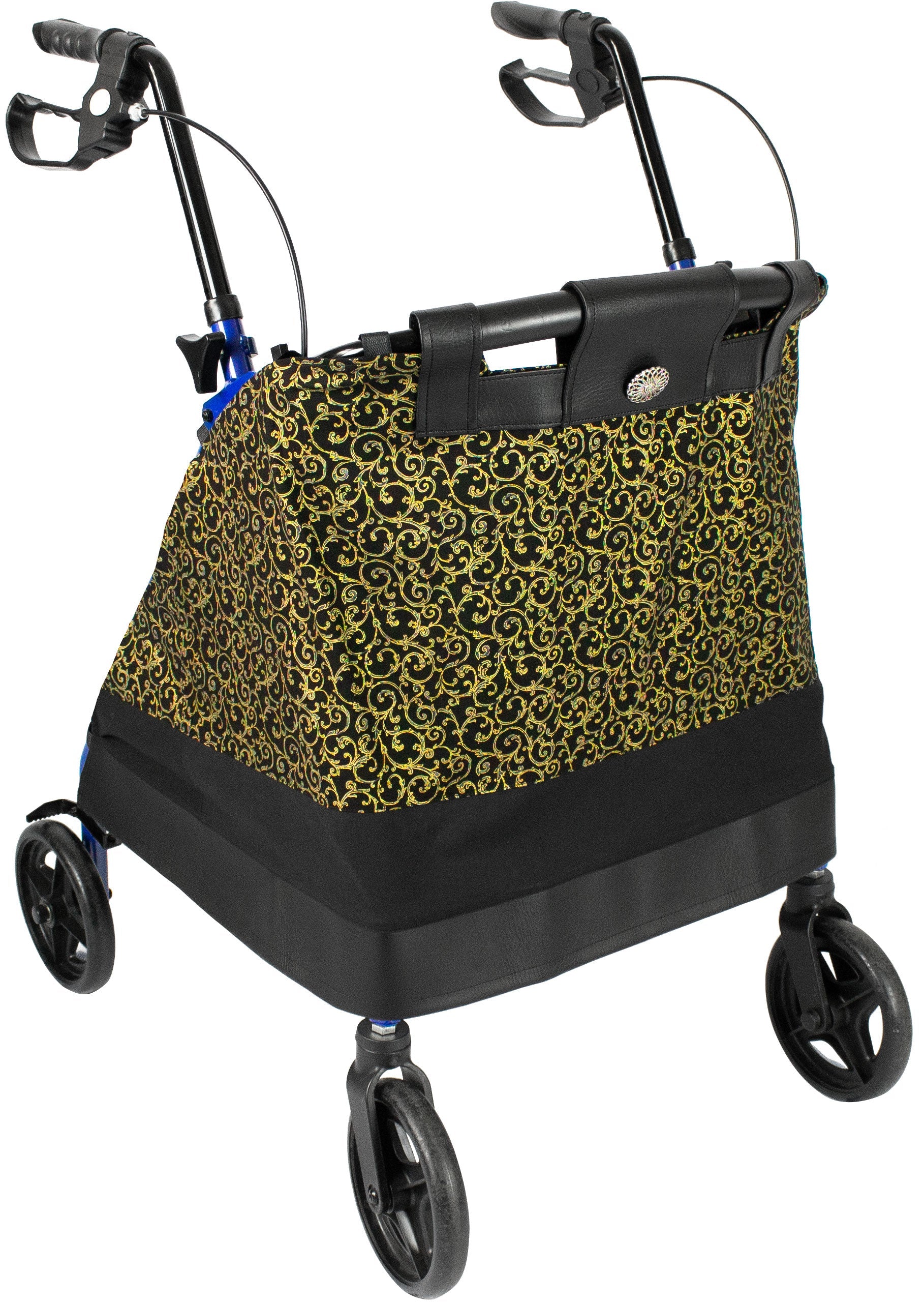 Quiet elegance styled rolling walker accessory offering style and ...